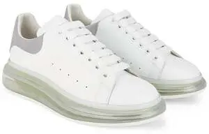 Alexander McQueen Oversized Sneaker 'transparent Sole White Gunmetal