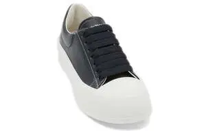 Alexander McQueen Leather Deck Plimsoll - Navy Blue