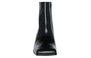 Balenciaga Square Toe Leather Ankle Boots