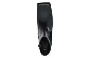 Balenciaga Square Toe Leather Ankle Boots