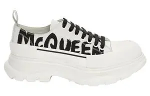 Alexander McQueen Tread Slick Low Canvas Graffiti Sneakers