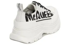 Alexander McQueen Tread Slick Low Canvas Graffiti Sneakers
