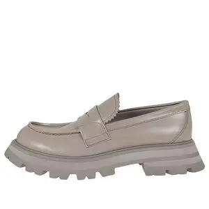 Alexander McQueen Wander Leather Loafers - Brown/grey