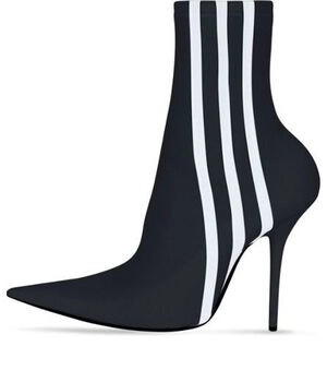 Balenciaga X Adidas Originals Knife 110mm Sock Booties - Black/white