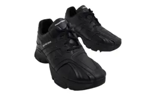Balenciaga Phantom Leather Sneakers - Black