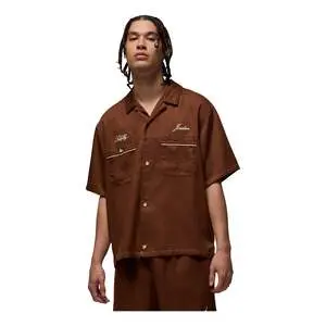 JORDAN X Solefly Barista Shirt 'baroque Brown - Cacao Wow/fossil