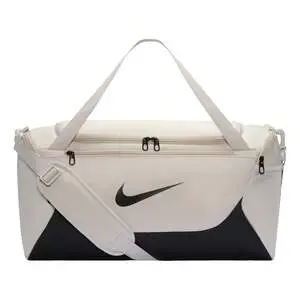 Nike Brasilia 40l Small Duffel Bag 'light Bone Black - Light Bone/black