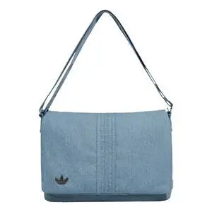 Adidas Originals Embossed Trefoil Logo Shoulder Bag - Sky Blue