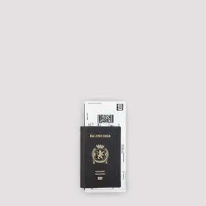 Balenciaga Passport Calf Leather Long Wallet - Black