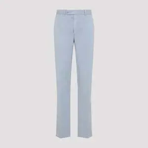 Ralph Lauren Purple Label Cotton Flat-front Straight-leg Pants
