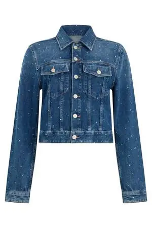 7 FOR ALL MANKIND 7 For All Mankind Cropped Denim Jacket With Button-Front Pockets