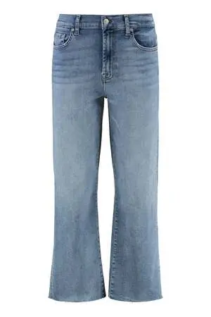 7 For All Mankind Alexa Cropped Jeans With Frayed Hem