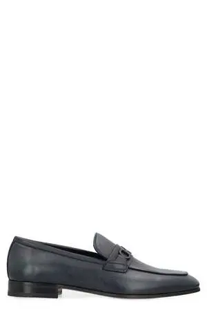 FERRAGAMO Gancini Calf Leather Moccasins With Hammered Detail