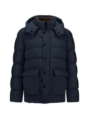 Herno Down Puffer Jacket With Hood - Blunavy