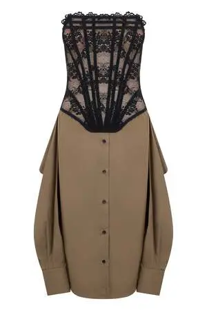 Giuseppe Di Morabito Mini Dress With Elegant Lace Top