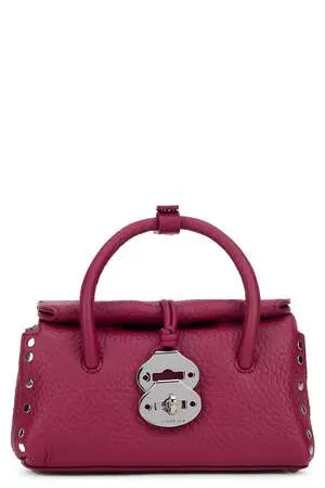 ZANELLATO Dotta Shoulder Handbag With Emblem Detail - Fuchsia
