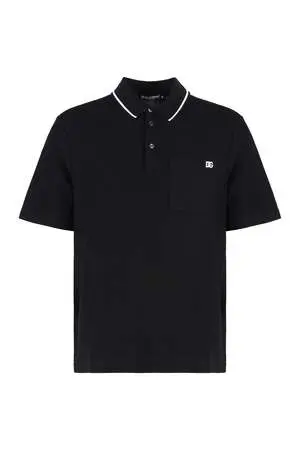 Dolce & Gabbana Cotton Piqué Polo Shirt With Front Pocket