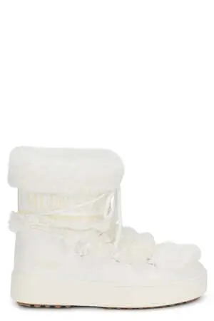 Moon Boot Icon Low Mini Eco-fur Boot For - White
