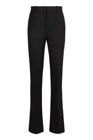 Bottega Veneta Wool Flared Trousers With Back Welt Pocket