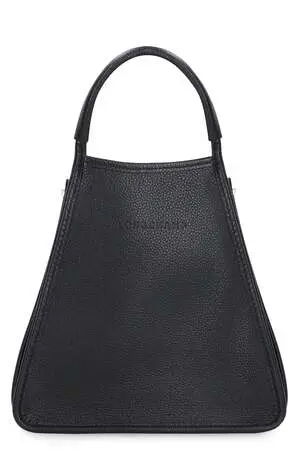Longchamp Le Foulonné S Grainy Leather Handbag 22cm X 22cm X 15.5cm - Black