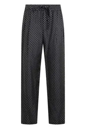 Dolce & Gabbana Polka Dot Silk Trousers