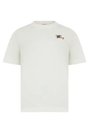 Burberry Embroidered Logo Cotton T-shirt
