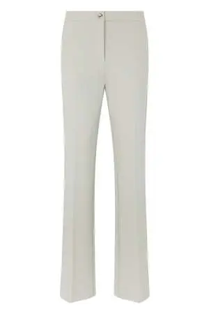 Pinko Viscose Blend Flare Trousers With Button Detail