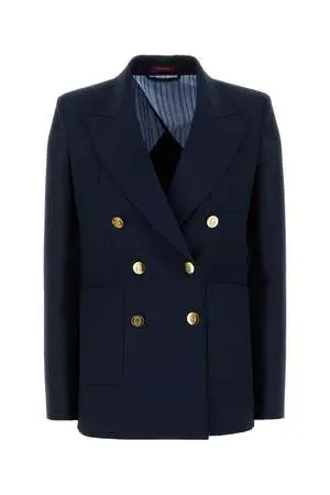 GUCCI GUCCI Cotton Double-Breasted Blazer With Notched Lapel And Back Slit