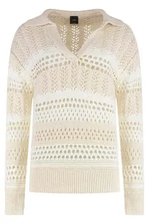 Pinko Gorzano Cotton-linen Sweater - White