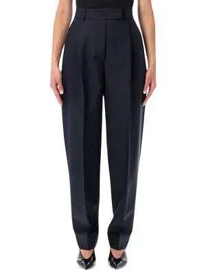 RÓHE Daria Tapered Pleated Wool-mohair Trousers - Blu