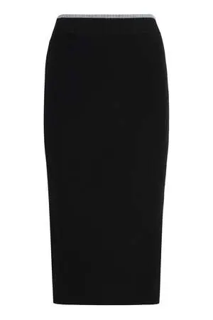 PINKO PINKO Ribbed Knit Midi Skirt