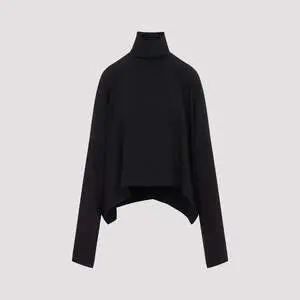 Rick Owens Jumbo Creped Viscose-blend Loose-fit Top - Black