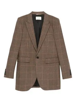 SAINT LAURENT SAINT LAURENT Checked Single-breasted Blazer