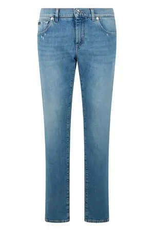 DOLCE & GABBANA Dolce & Gabbana Slim-Fit Cotton Jeans With Straight Cut Comfort