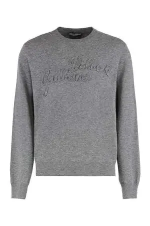 Dolce & Gabbana Virgin Wool Crew-neck Sweater - Grey