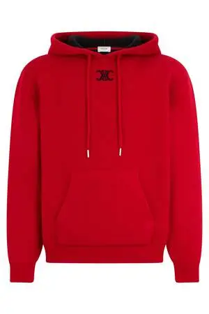 Celine Hooded Sweater In Cashmere - Red