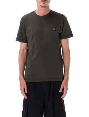Stone Island Compass Patch Slim-fit T-shirt - Coal Grey
