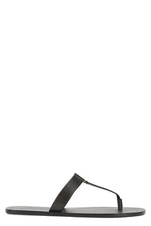 Saint Laurent Matte Leather Flip-flops