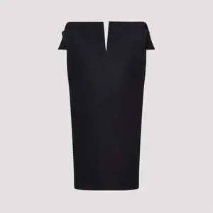 Balenciaga Wool & Silk Blend Mini Dress For - Black