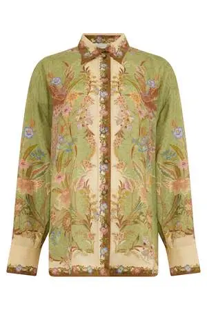 Zimmermann Printed Silk Shirt - Multicolor