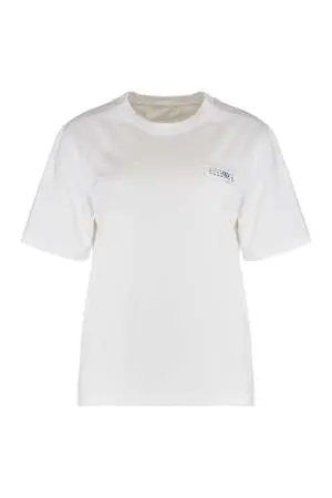 MAISON MARGIELA Crew Neck Cotton T-shirt With Patch Detail