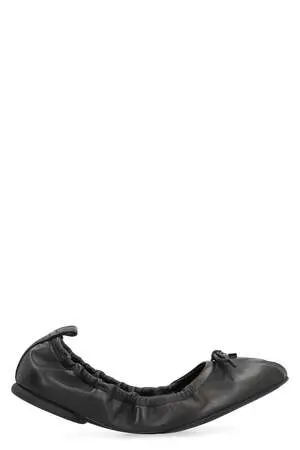 Hogan H684 Leather Ballet Flats - Black