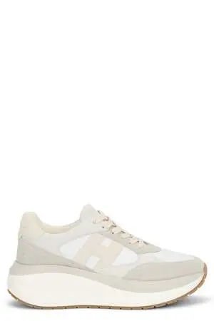 Hogan Maxi I Active Leather Sneaker With Chunky Sole - Ivory