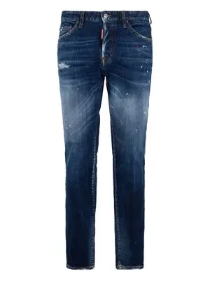 Dsquared2 Distressed Slim-fit Jeans - Navy