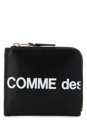 Comme Des Garçons Leather Zip Mini Wallet - Black