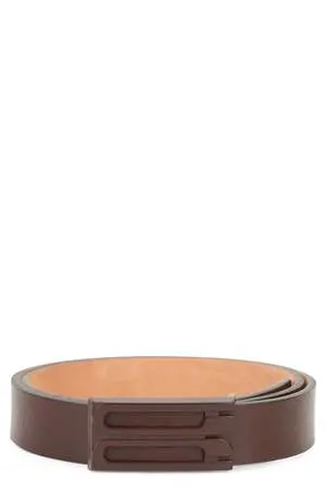 Victoria Beckham Essential Design Belt With Monogram Buckle - Brown
