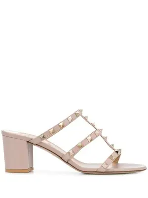 Valentino Garavani Rockstud T. 60 Slide Sandals For - Poudre