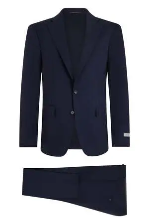Canali 100% Wool Suit Jacket And Trousers - Blue