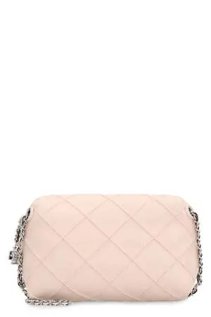Tory Burch Quilted Lamb Leather Mini Crossbody Bag - Pink