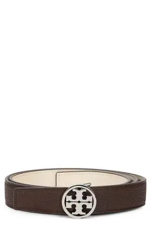 Tory Burch Miller Reversible Leather Belt With Statement Buckle